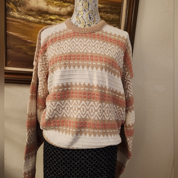 John Weitz | Sweaters | Vintage 98s 1990s Cozy Patterned Sweater By ...